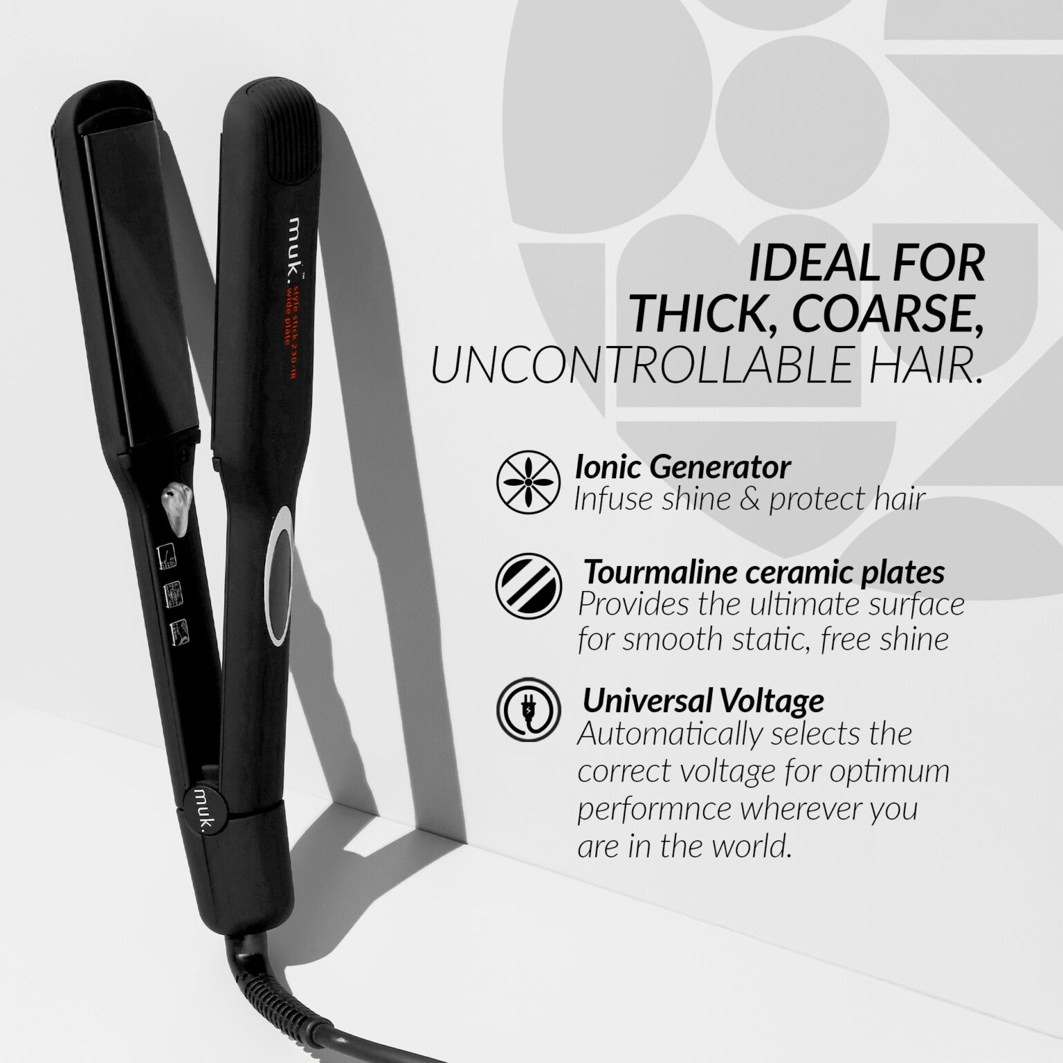 muk Style Stick 230IR Wide Plate - muk haircare