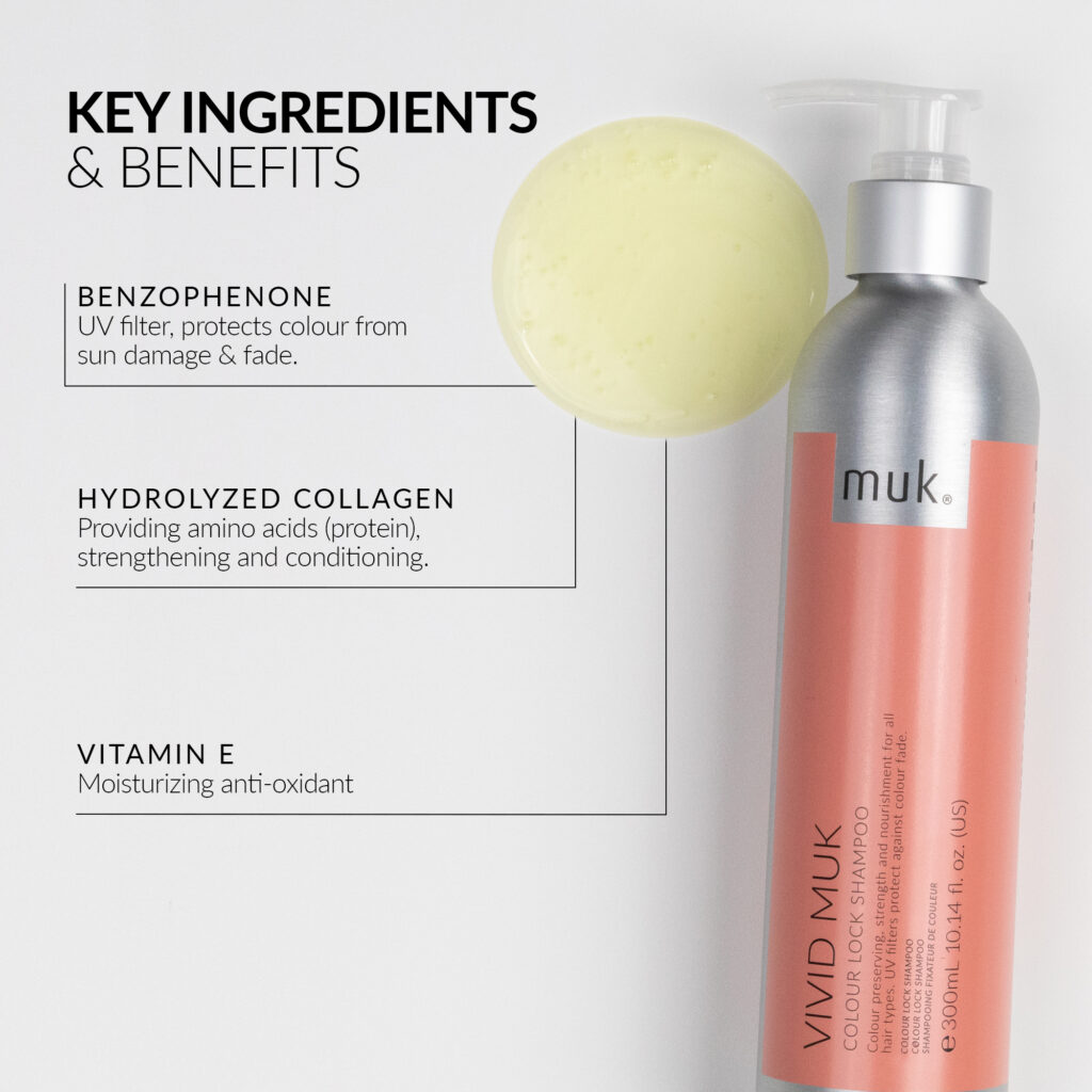 Vivid muk Colour Lock Shampoo 300ml - muk haircare