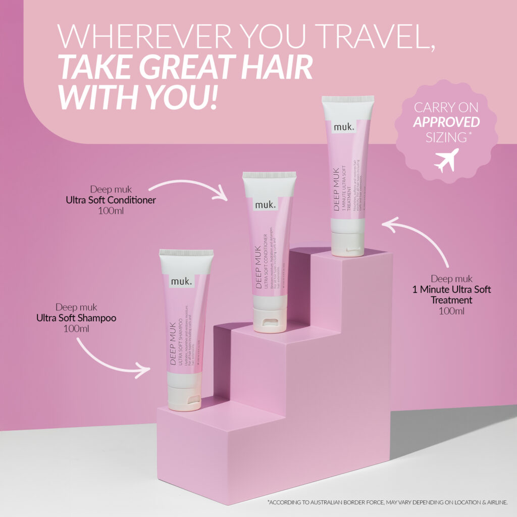 Deep muk Ultra Soft Trio Travel Pack 100ml - muk haircare